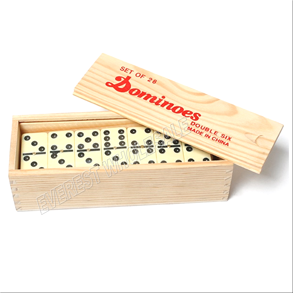 Dominoes Wooden Box Set of 28 * Ivory Color * – Everest