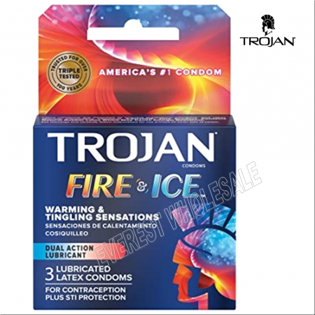 Trojan Condom 3 in Pack * Fire & Ice * 6 pks – Everest