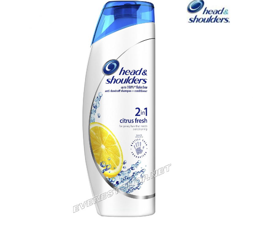 Head and Shoulders Shampoo 400 ml 2 in 1 * Citrus Fresh * 2 pcs - Everest
