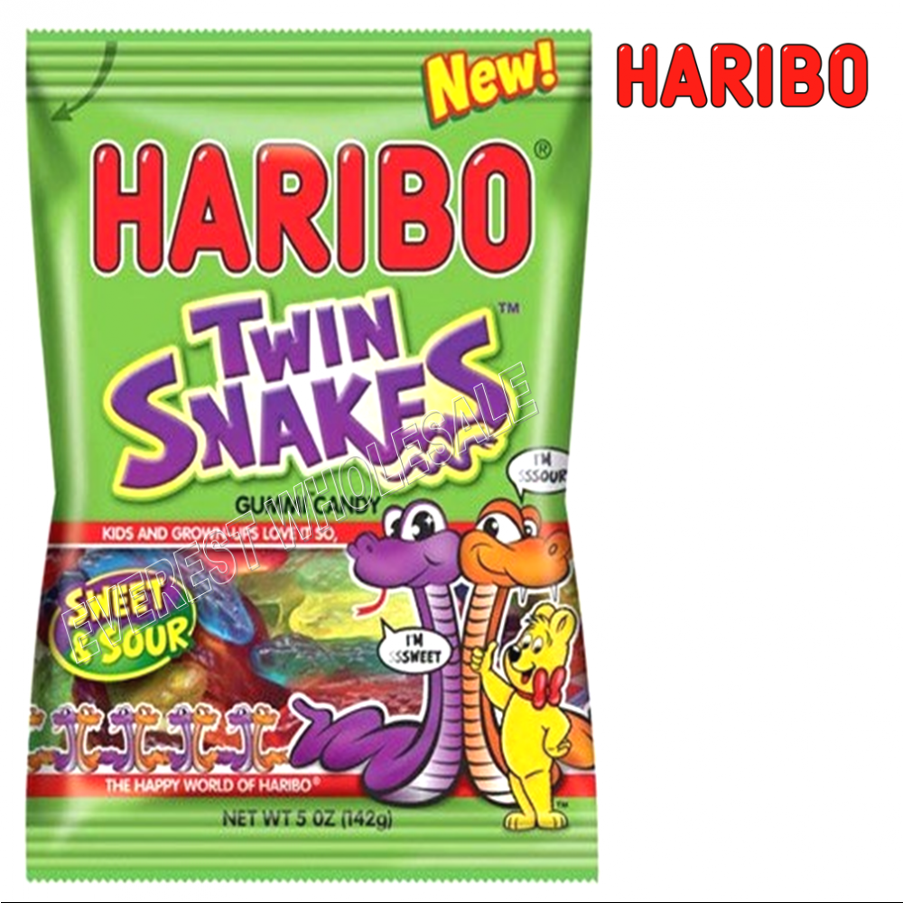 Haribo Gummi Candy 5 oz * Twin Snakes * 6 pcs - Everest