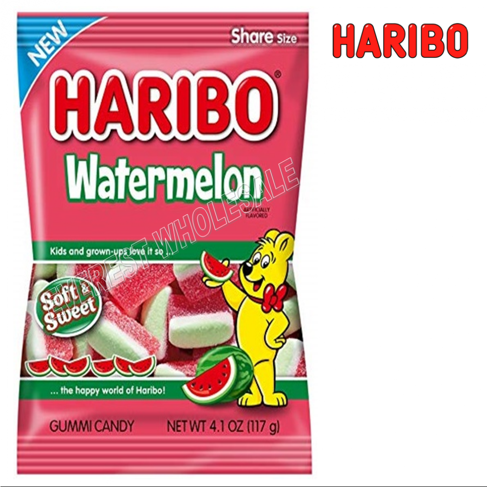 Haribo Gummi Candy 5 oz * Watermelon * 6 pcs - Everest
