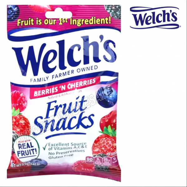Welch Gummi Candy 5 oz * Berries and Cherries * 12 pcs - Everest