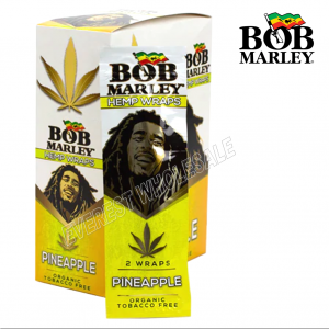 Bob Marley Tobacco Hemp Wrap 2 Pk x 25 Packs * Pineapple * – Everest