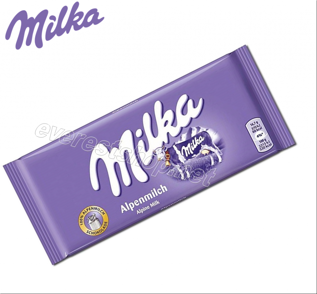 Milka Milk Chocolate 100 g x 24 pcs * Alpine Milk * - Everest